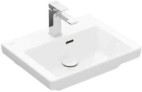 Villeroy & Boch Subway 3.0 - Umývátko 500x400 mm, s přepadem, otvor pro baterii, alpská bílá 43705001