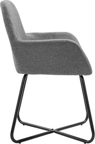Jídelní židle 6 ks tmavě šedé textil 277097