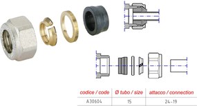 Aqualine ECO svěrné šroubení pro Měď 15 mm nikl CP9990