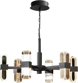 Toolight Toolight, LED závěsné stropní svítidlo 6x20W APP770-6C + dálkový ovladač, černá, OSW-05021