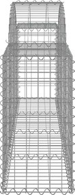 Klenutý gabionový koš 200 x 30 x 60/80 cm pozinkované železo 153483