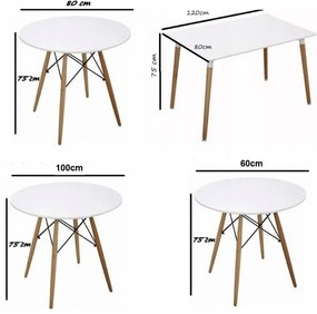 Jídelní stůl SCANDI 60 cm