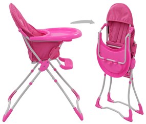Dětská jídelní židlička růžovo-bílá - Default Title