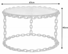 Massive home | Konferenční stolek CHAIN 65 CM stříbrný