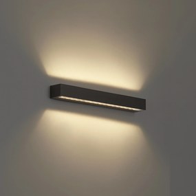 Průmyslové venkovní nástěnné svítidlo černé 55 cm vč. LED IP65 - Hannah