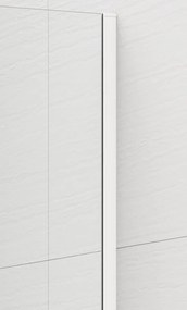 Polysan Esca White Matt jednodílná sprchová zástěna 120 x 210 cm k instalaci ke stěně bílá kouřové matné sklo ES1412-03