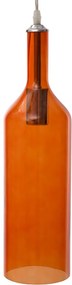 Závěsné svítidlo Mauro Ferretti Bottle 11x43 cm, oranžová/stříbrná