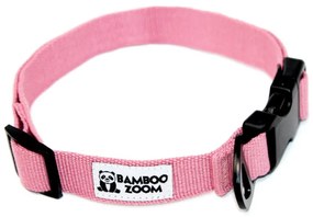 Bamboo Zoom Obojek pro psy růžový S