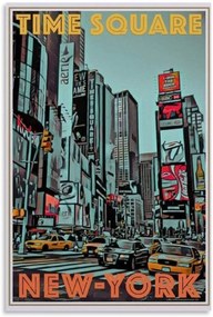 Plechová cedule Time Square Velikost: A5 (20 x 15 cm)