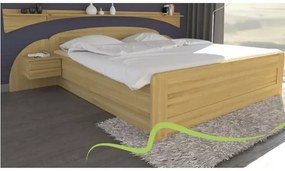Texpol Dřevěná postel Petra - rovné čelo 200x90 Olše