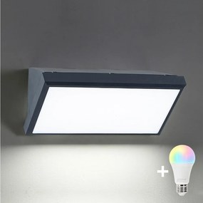BRILAGI-LED RGBW Venkovní nástěnné svítidlo TRIANGLE 1xE27/12W/230V antracitIP65