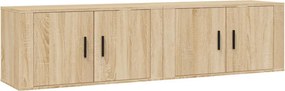 Nástěnné TV skříňky 2 ks dub sonoma 80 x 34,5 x 40 cm 3188353