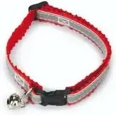 Beeztees Obojek pro kočky reflexní šedo-červená 19.5-32.5 cm x 1 cm