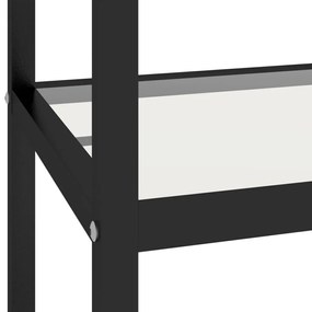 Policový regál průhledný a černý 100 x 36 x 90 cm tvrzené sklo - Default Title