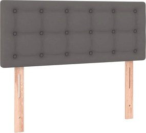 Box spring postel s matrací šedá 120x190 cm umělá kůže 3269823