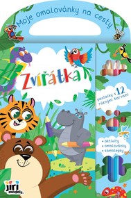 JIRI MODELS Moje omalovánky na cesty Zvířátka s pastelkami a samolepkami 9