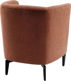 Designové křeslo, terakota/černá, KAPY