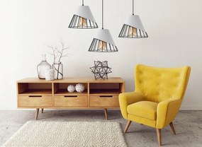 Toolight - závěsná stropní zrcadlová lampa E27 60W APP228-1CP, černá-bílá, OSW-00888
