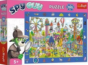 Trefl - Puzzle - Puzzle s hledáním obrázků Spy Guy: Zábavní park / 100