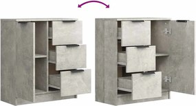 Příborníky 2 ks betonově šedé 60 x 30 x 70 cm kompozitní dřevo 3115791