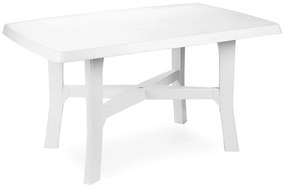 Zahradní stůl CRESTON — bílá, plast