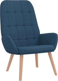 Relaxační křeslo s podnožkou modré textil 3315152
