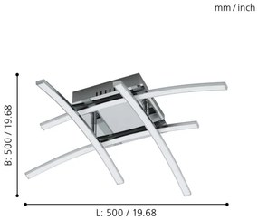 Eglo 96305 - LED Přisazený lustr NEVADO 4xLED/5W/230V