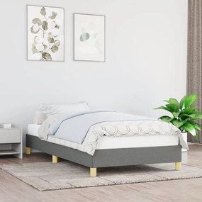 Rám postele bez matrace tmavě šedý 90 x 200 cm textil