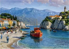 CHERRY PAZZI Puzzle Vesnička u moře / 1000 dílků / 70 x 50 cm