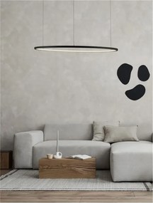 LED lustr Tarquin 80 černé