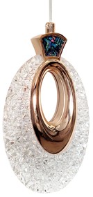 Toolight Moderní závěsné LED osvětlení Crystal D2 LHJ109-1CP růžová zlatá