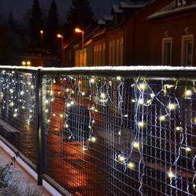 NEXOS Vánoční světelný déšť, 600 LED, 15 m, teplá bílá