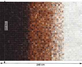 Luxusní koberec, pravá kůže, 170x240, KŮŽE TYP 7
