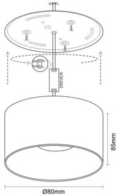 LED Bodové svítidlo LED/12W/230V 4000K pr. 8 cm bílá