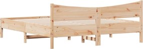 Postel bez matrace 200 x 200 cm masivní borovice 3216357