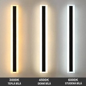 LEDSVITI OT-HWQD-9-150/8cm/wide/4500K Černé LED moderní nástěnné svítidlo strip 45W P 150cm/8cm IP65 4500K