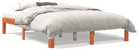 Rám postele voskově hnědý 135 x 190 cm masivní borovice,  844166