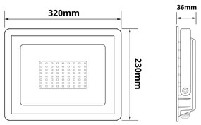 T-LED LED reflektor LEVE 150W Studená bílá