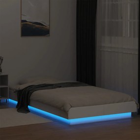 Rám postele s LED osvětlením bílý 75 x 190 cm kompozitní dřevo 3281154