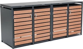 Skříň pro 4 odpadkové koše 120l nebo 240l Bremen CoverTech