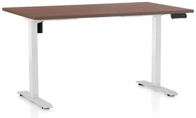 Výškově nastavitelný stůl OfficeTech B, 140 x 80 cm - bílá podnož Barva: Černá