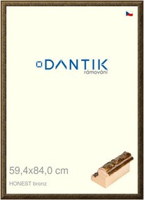 DANTIK rámeček 59,4x84 | HONEST malá vysoká bronz (Plexi Čiré)
