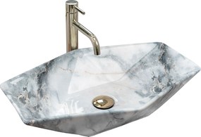 Rea Vegas Granit umyvadlo, 57 x 37 cm, imitace kamene-granit, REA-U5602