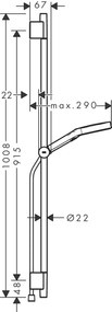 Hansgrohe Rainfinity, sprchová sada 130 3jet EcoSmart s tyčí S Puro 90 cm, kartáčovaný bronz, HAN-28744140