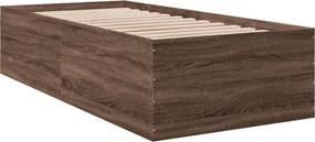 Rám postele hnědý dub 75 x 190 cm kompozitní dřevo 3280985
