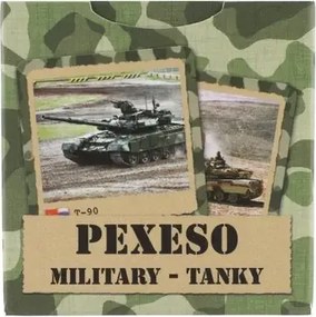 HRACÍ KARTY Pexeso Military Tanky / 80 kartiček