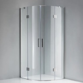 BPS-koupelny Čtvrtkruhový sprchový kout KZ92 90x90 chrom/transparent - bez vaničky