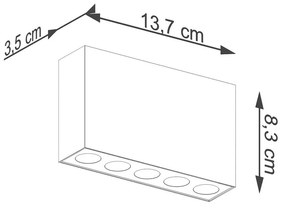 Stropní svítidlo SOLE černé