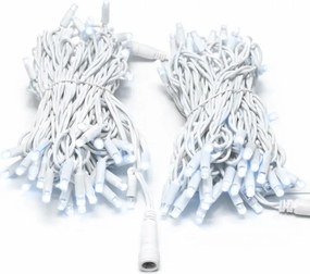 Easy Fix LED světelný řetěz, 20 m, venkovní, ledově bílá s FLASH, 120 diod, bílý kabel, IP67