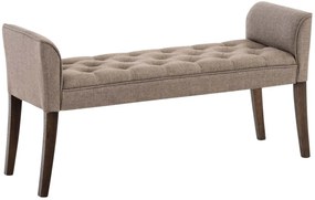Lavice Cleopatra Chaiselongue látka, nohy antik tmavé - Šedo-hnědá (Taupe)